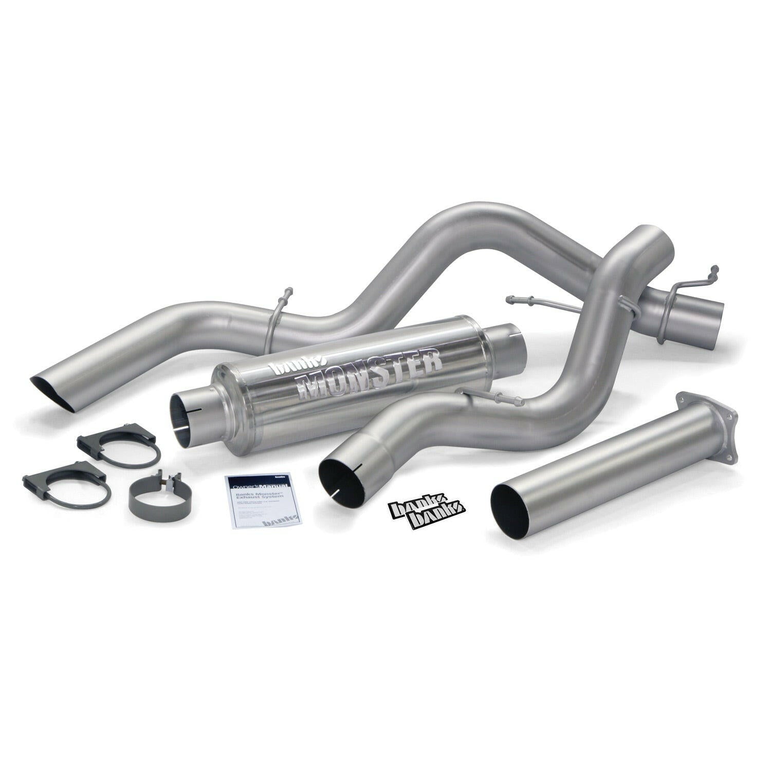 Banks Power Monster Sport Exhaust System 01 05 Chevy 6.6L EC CCLB Bank